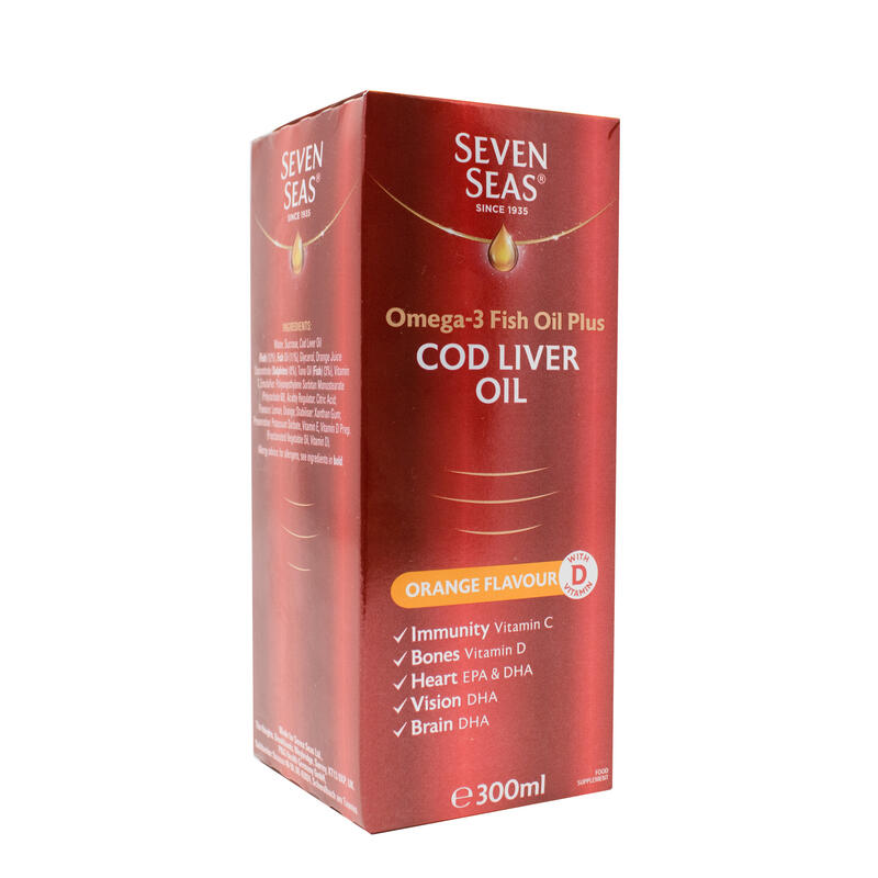 Seven Seas Pure Cod Liver Oil Orange Syrup 300 ml | M&C Drugstore