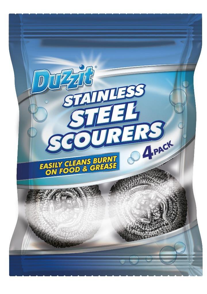 Duzzit Stainless Steel Scourers 4pk | M&C Drugstore